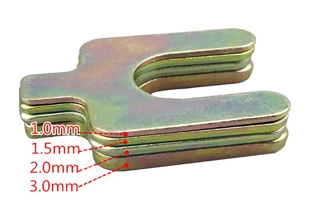 wheel alignment shims